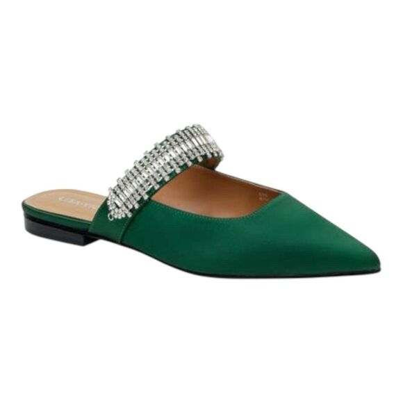 Lisa Vicky | Shoes | Lisa Vicky Emerald Green Satin Pointy Toe Move ...